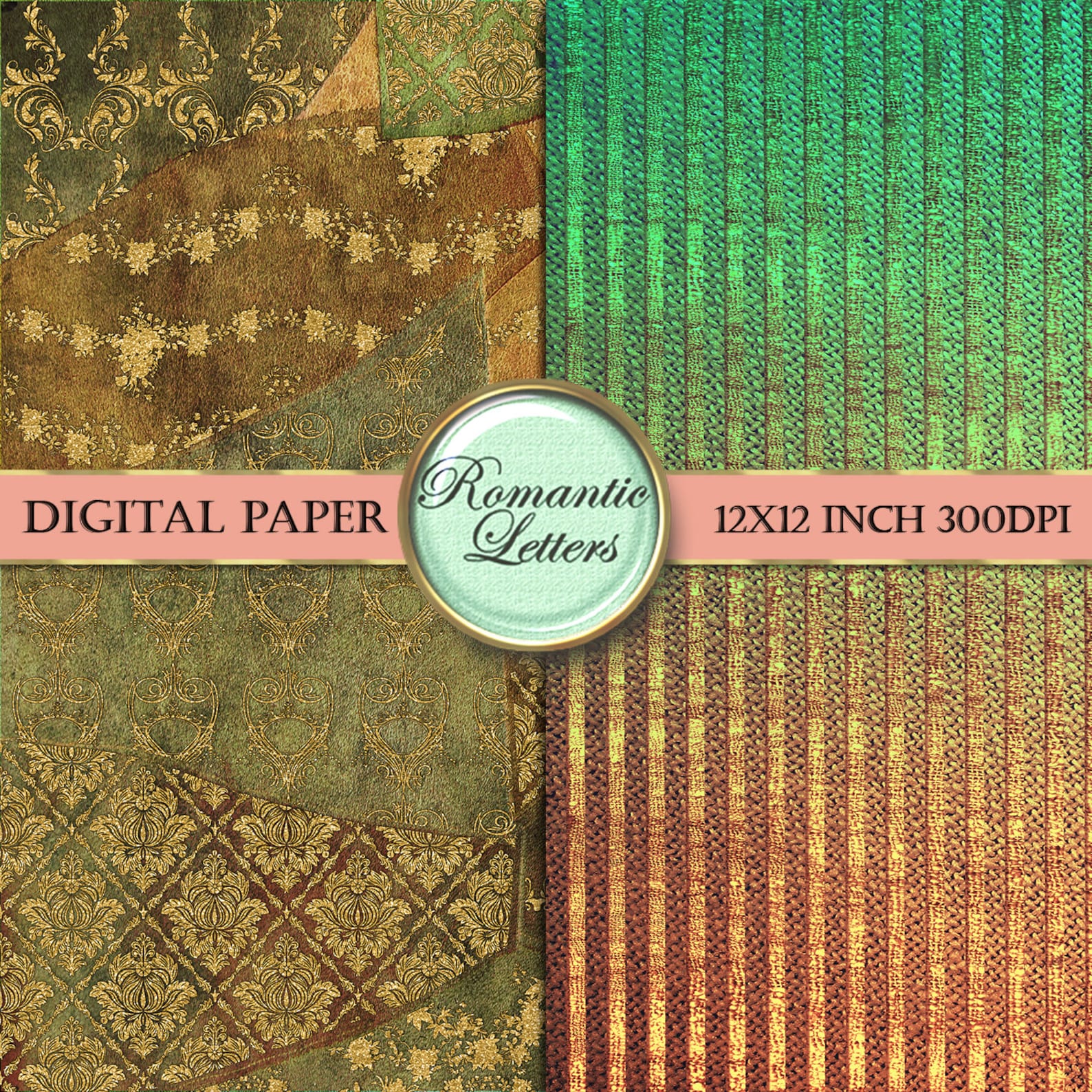Vintage Digital Paper Pack Scrapbook Album Background Paper Printable ...