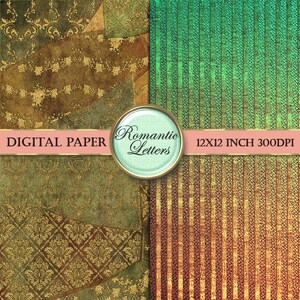 Vintage Digital Paper Pack Scrapbook Album Background Paper Printable ...