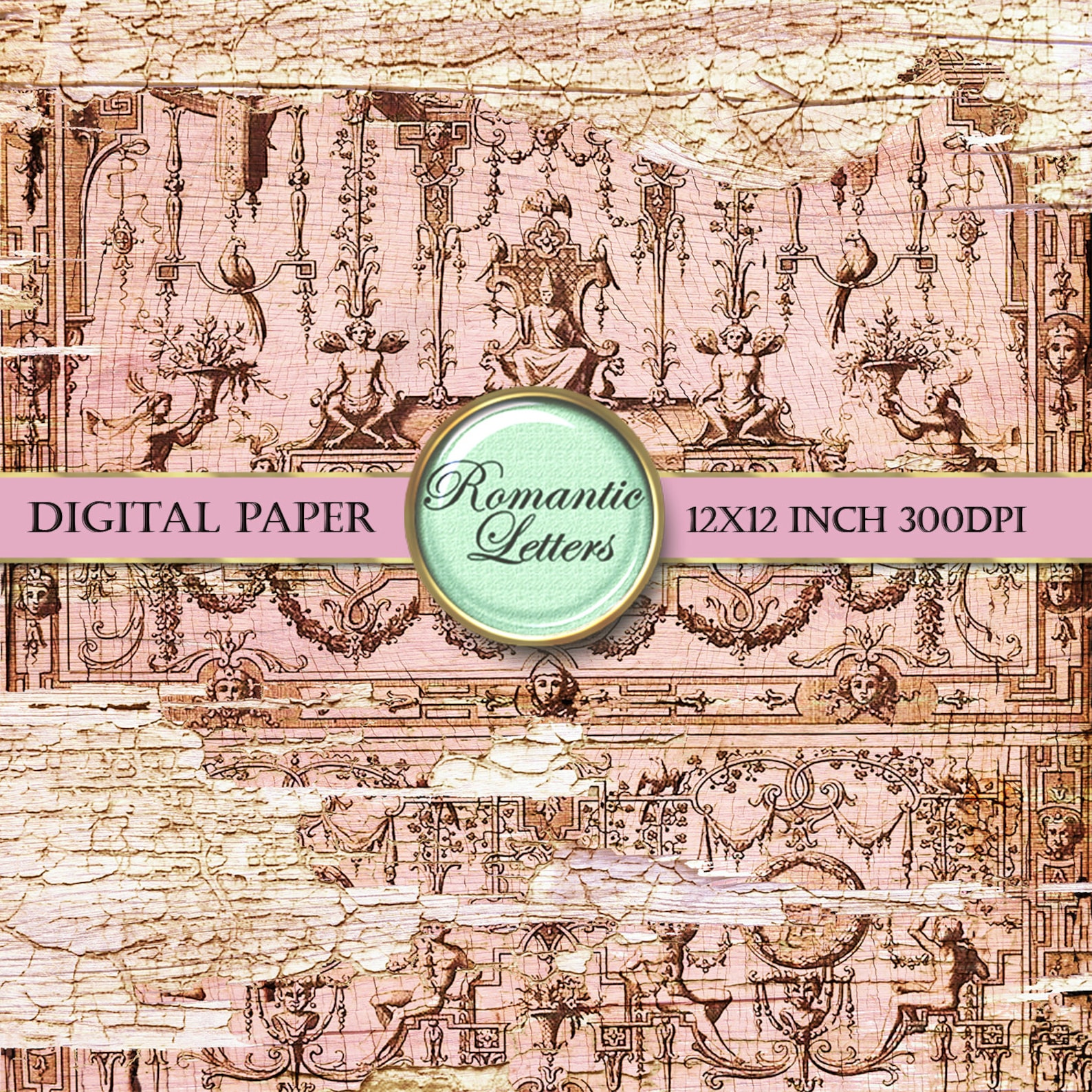 Shabby Wood Digital Scrapbook Paper Pack Digital Background | Etsy