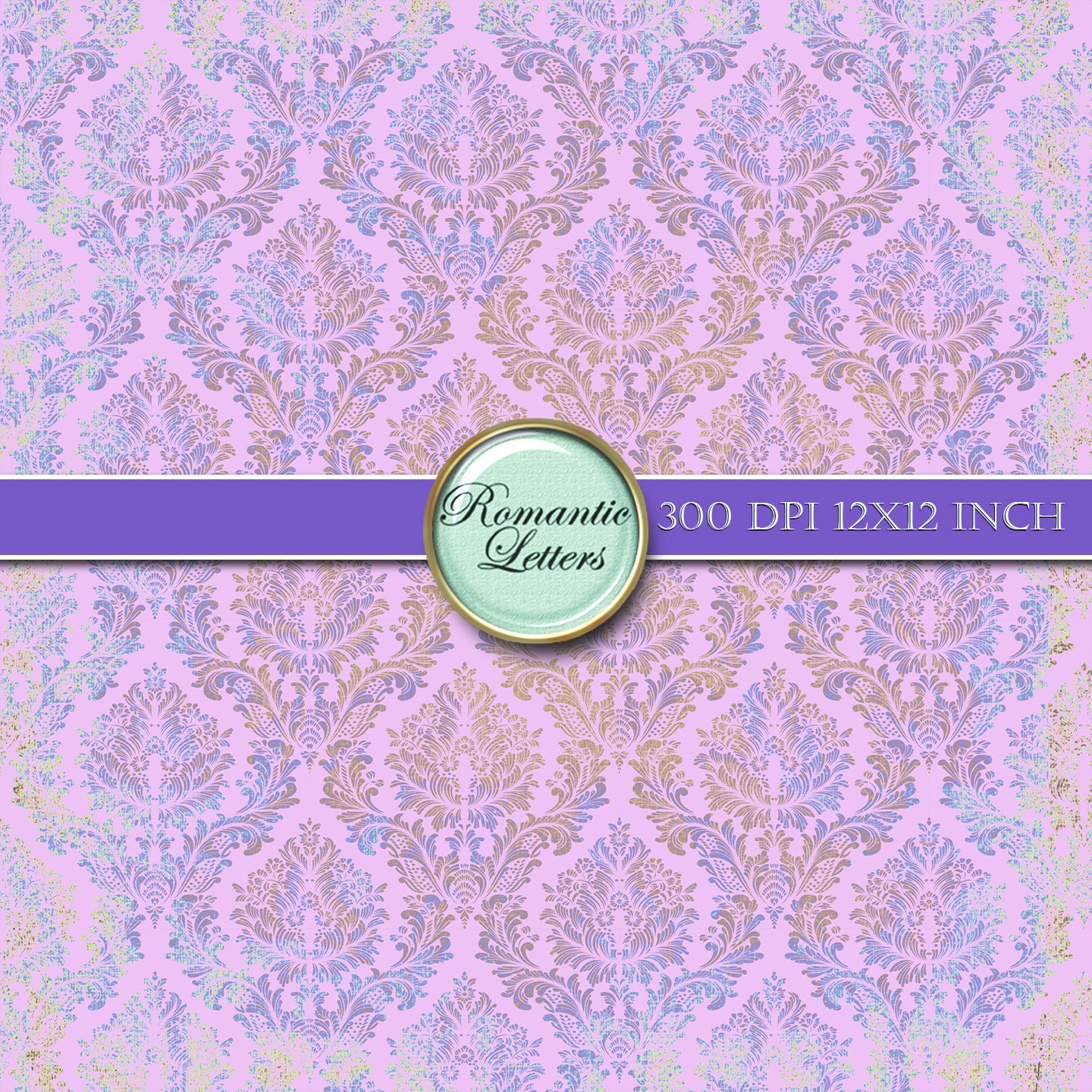 Pastel Damask Digital Scrapbook Paper Pack Digital Shabby Chic Wedding ...