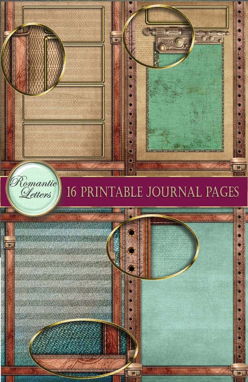 Printable Junk Journal Kit Digital Scrapbook Background Paper | Etsy