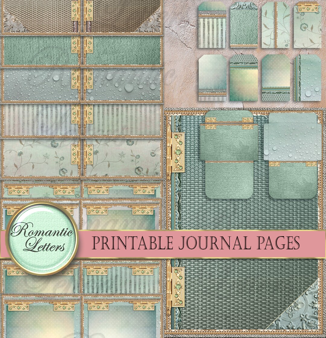 Printable Junk Journal Kit Printable Junk Journal Paper Craft A4 8.5x11 ...