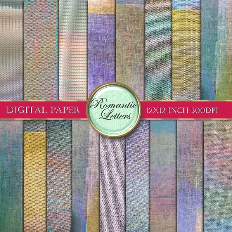 Linen Texture Digital Paper Pack Digital Scrapbook Paper | Etsy