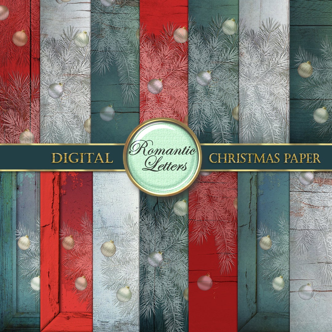 Digital Paper Pack Christmas Digital Christmas Printable Scrapbook ...