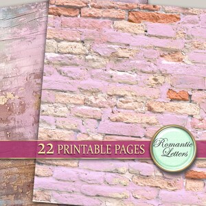 Wood Digital Paper Pack Pastel Pink Digital Background Shabby Chic Wall ...