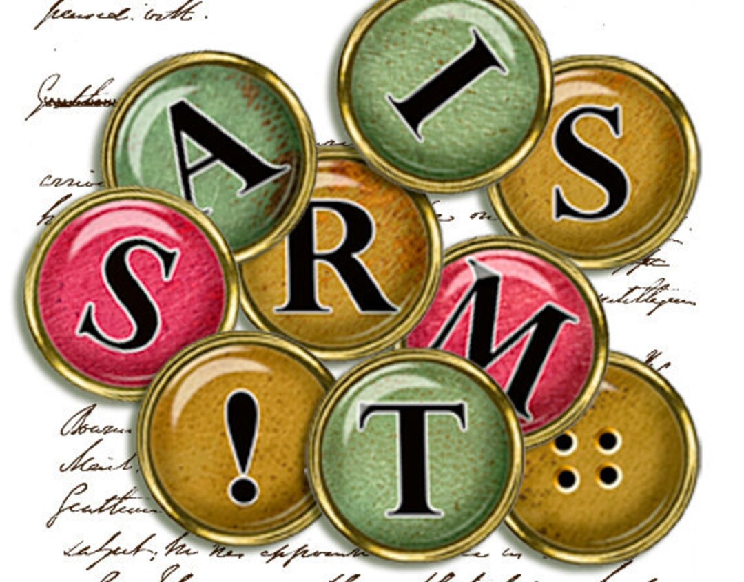 Digital Alphabet 1 Inch Circle Digital Printable Clipart Png 1 Inch ...