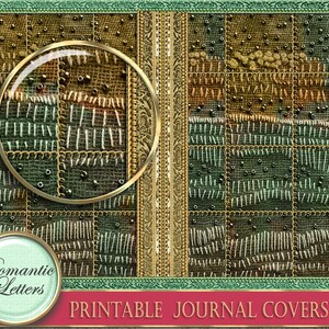 Printable Junk Journal Covers Kit Digital Scrapbook Cover Digital ...