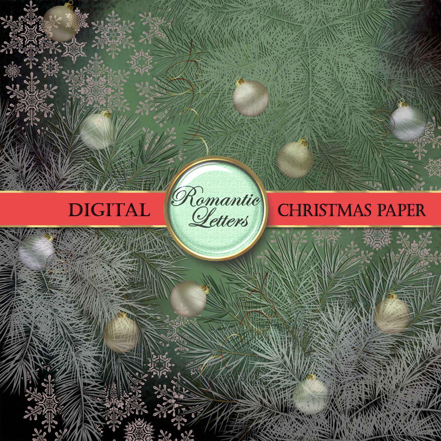 Digital Paper Pack Christmas Digital Scrapbook Christmas Printable ...