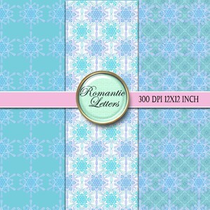 Christmas Digital Scrapbook Paper Pack Printable Christmas Paper Snow ...