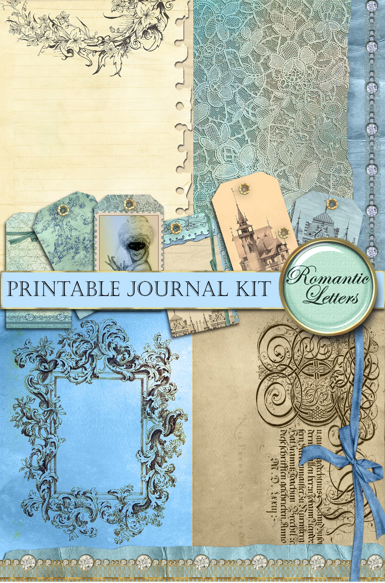 Printable Junk Journal Kit Digital Printable Junk Journal | Etsy