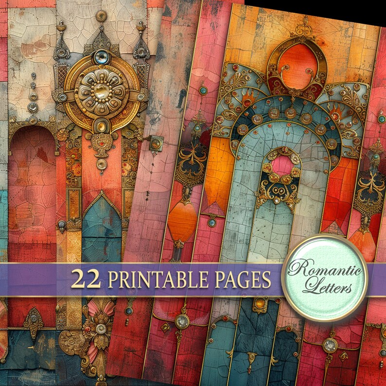 Digital Printable Abstract Art Scrapbook Paper Pack Junk Journal Paper ...