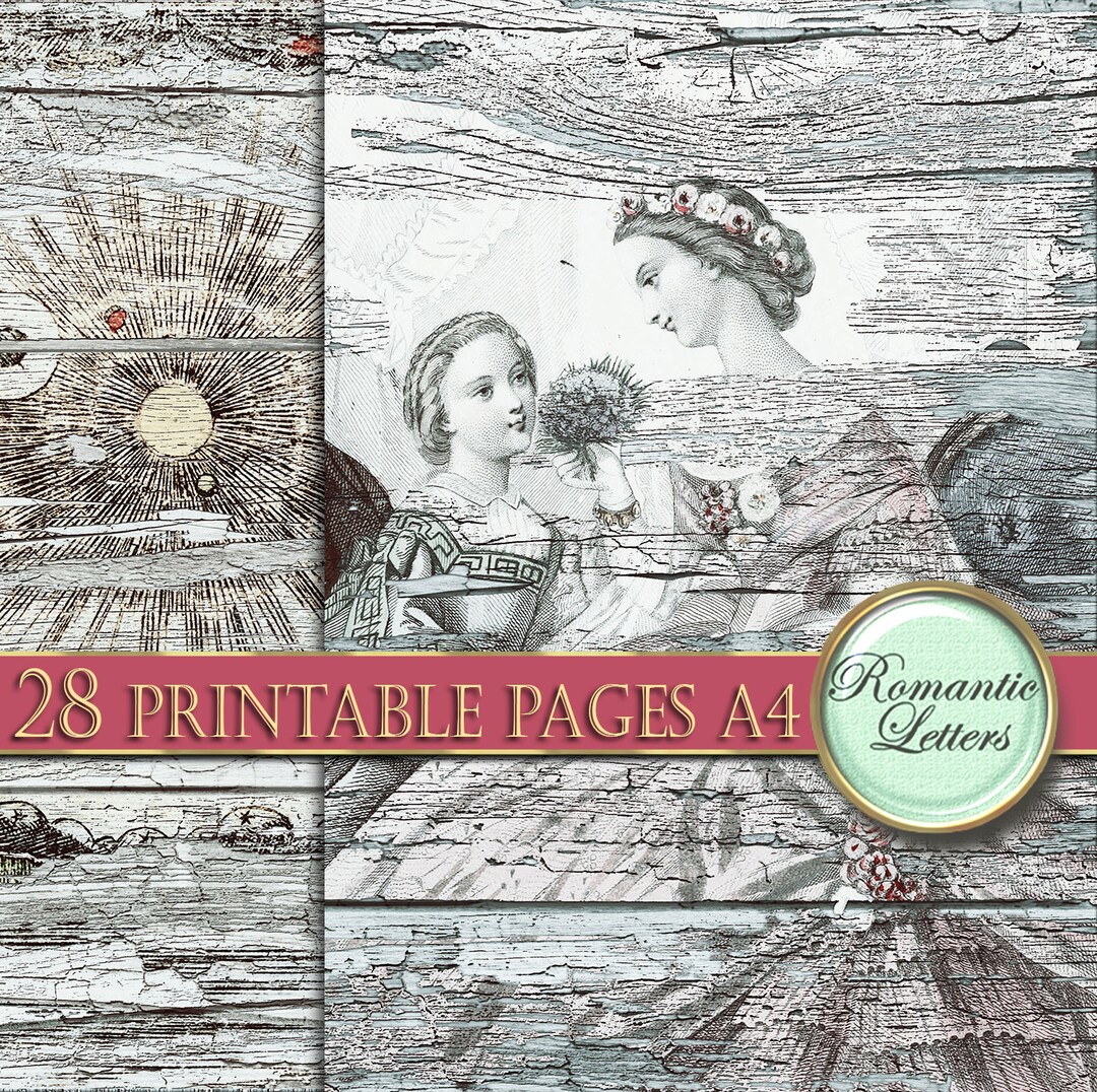 Ephemera Digital Paper Victorian Journal Printable Paper Decoupage ...