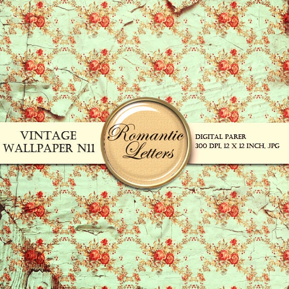Wallpaper Digital Scrapbook paper pack Vintage texture digital | Etsy