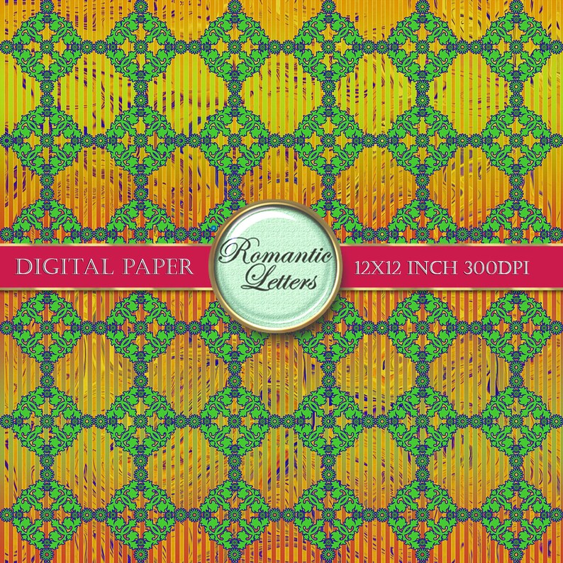 Digital Damask Digital Printable Paper Pack Digital Scrapbook Digital ...