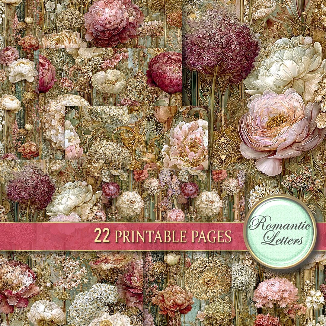 Digital Printable Scrapbook Paper Pack Junk Journal Pages Forest ...