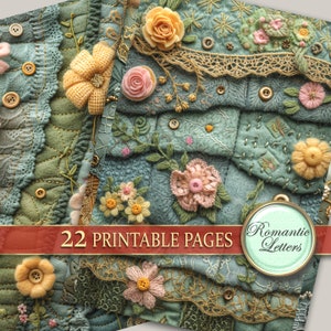 Digital Printable Scrapbook Paper Pack Junk Journal Paper Patchwork ...