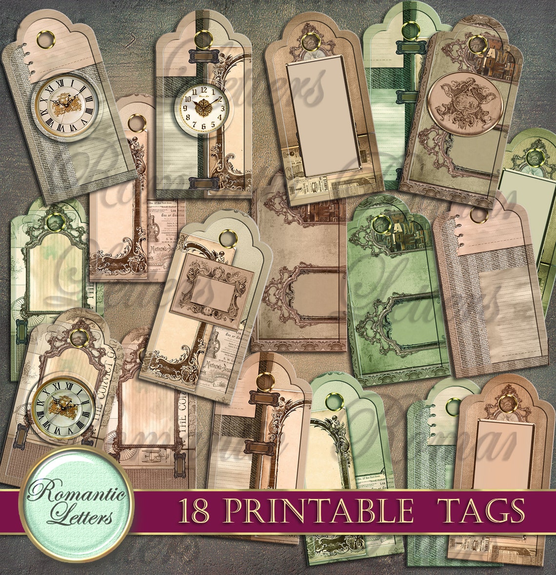 Printable Scrapbook Journal Tags Printable Gift Tags Printable - Etsy