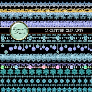 Christmas Clip Art Gold Glitter Clip Art Christmas Digital Scrapbook ...