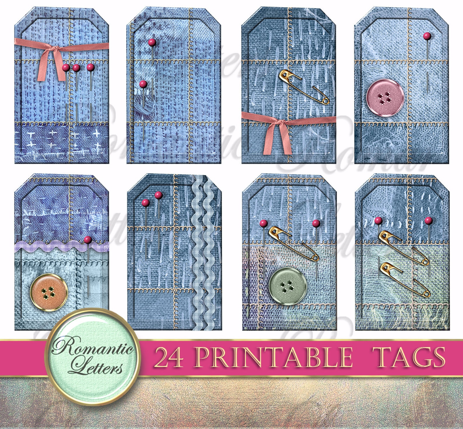 Printable Scrapbook Tags Printable Gift Tags Printable - Etsy