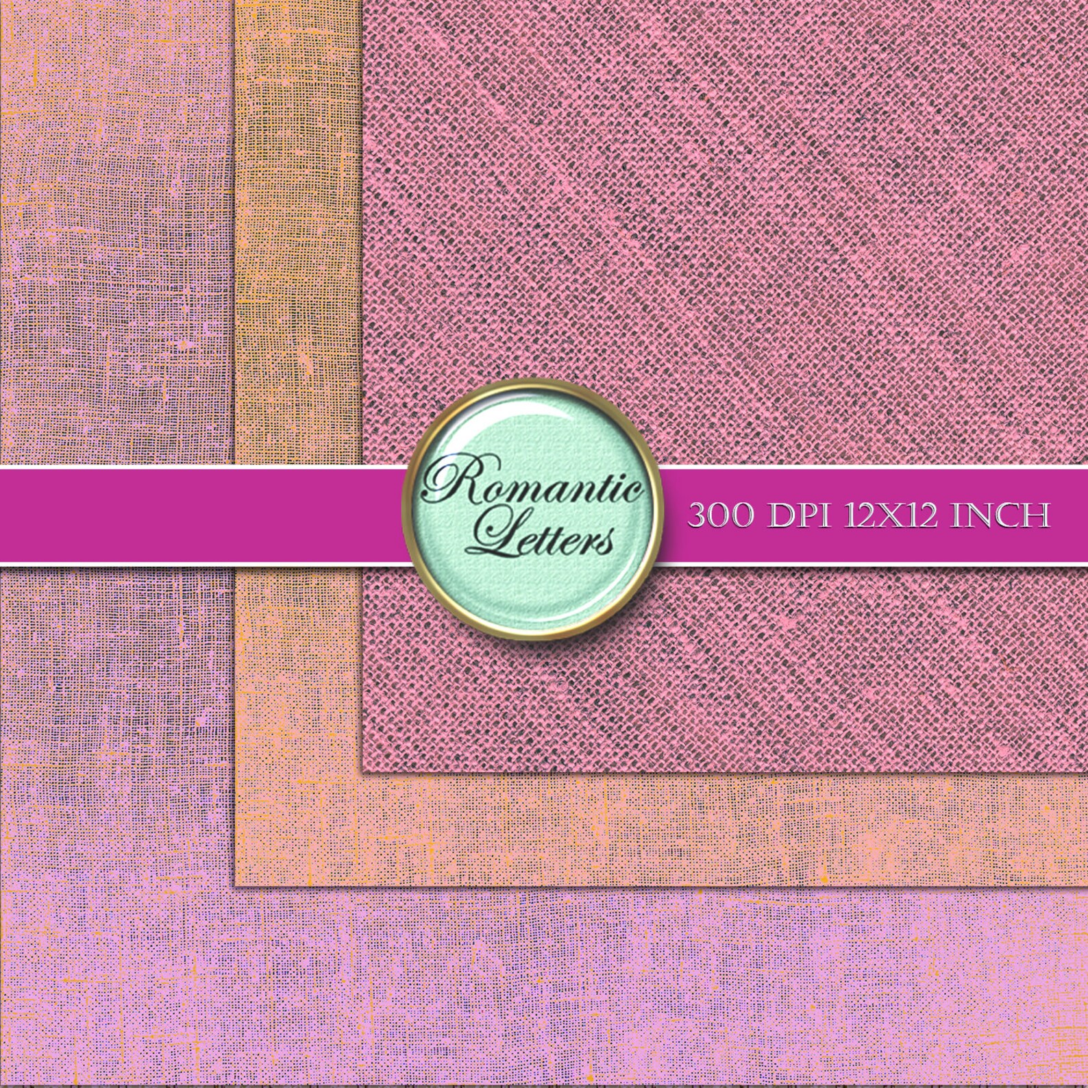 Linen Texture Digital Paper Pack Digital Scrapbook Paper Pink Digital ...