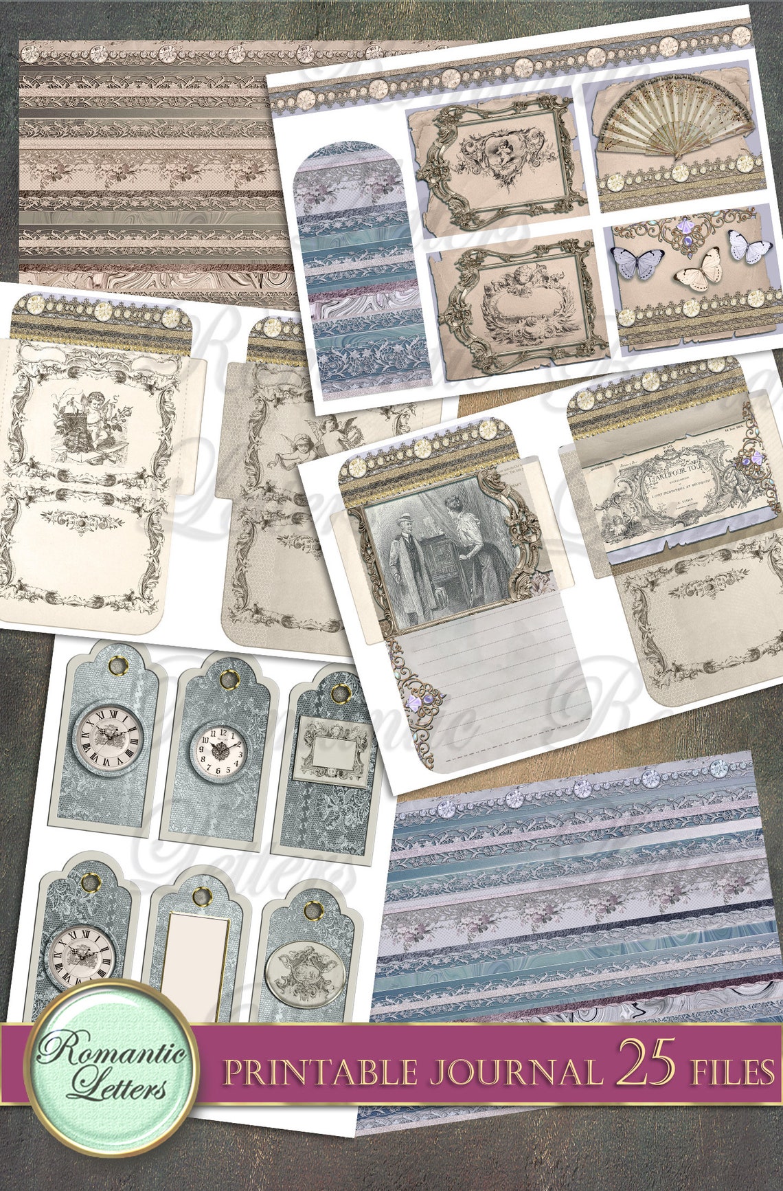 Printable Junk Journal Kit Victorian Digital Scrapbooking Victorian ...