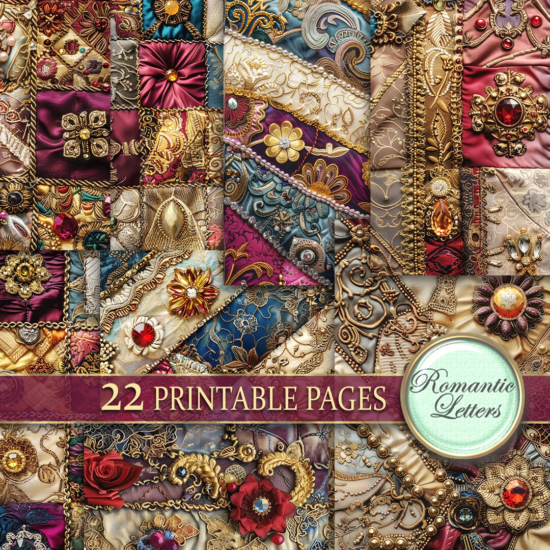 Digital Printable Scrapbook Paper Pack Junk Journal Pages Printable ...