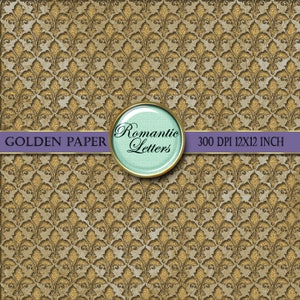 Digital Paper Gold Digital Scrapbook Paper Pack Digital Texture Gold ...