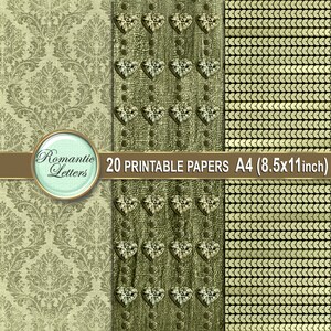 Digital Printable Scrapbook Paper Pack Journal Pages Backgrounds ...