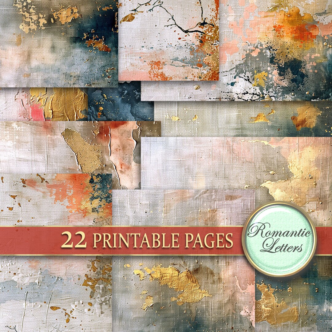 Painted Canvas Digital Printable Background Digital Scrapbook Paper ...
