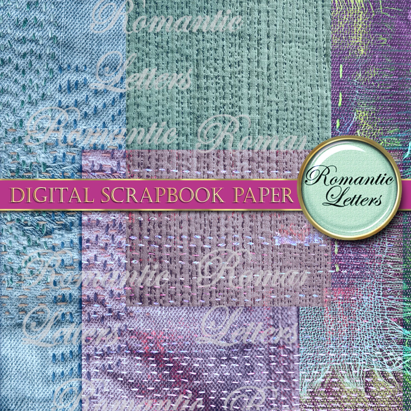 Digital Printable Scrapbook Paper Pack Background Download Fabric ...