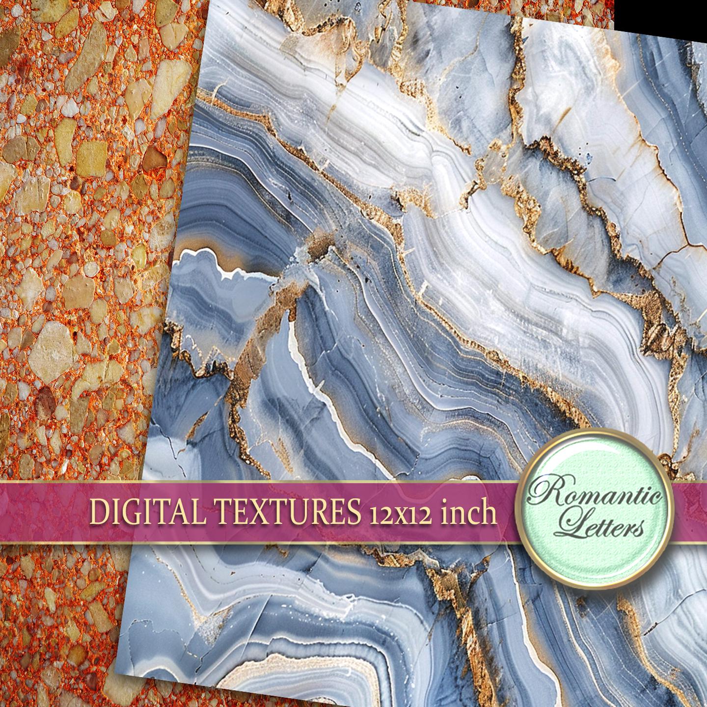 Marble Stone Texture Digital Paper Pack Scrapbook Printable Decoupage ...