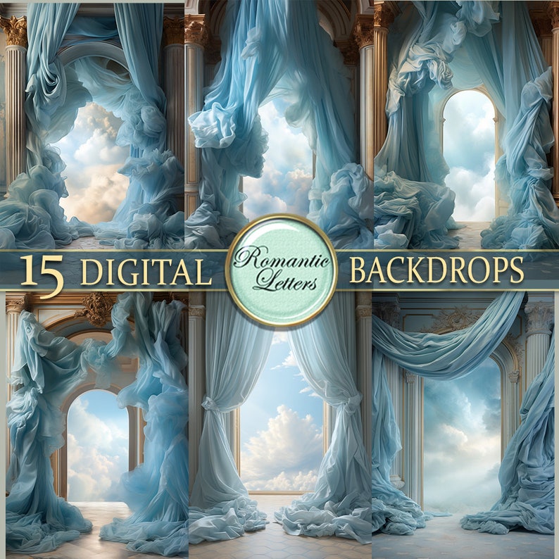 Digital Backdrop Room Digital Background Sky Clouds Digital Photography ...