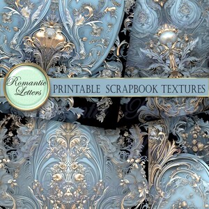 Digital Paper Damask Scrapbook Printable Paper Pack Digital Texture ...