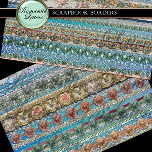 Baroque Lace Clip Art Digital Printable Scrapbook Elements Borders Clip ...