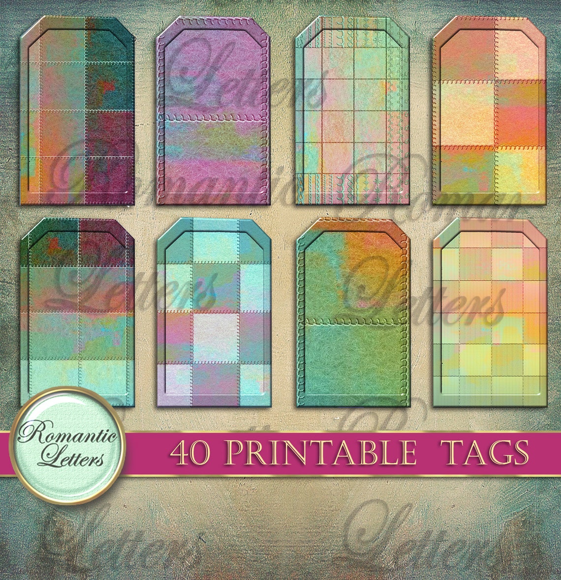 Printable Gift Tags Printable Bookmark Printable Product Tag Digital ...
