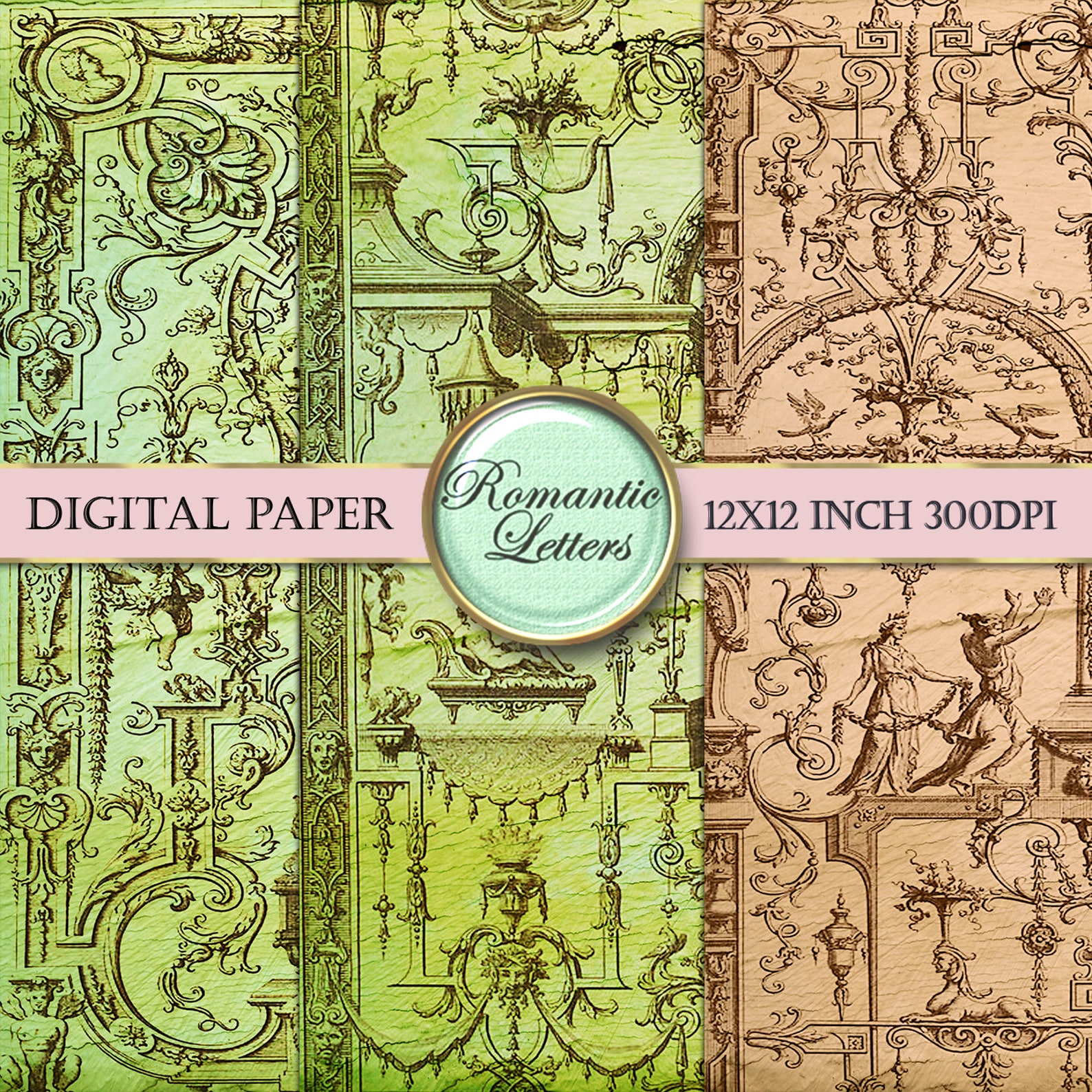 Digital Scrapbook Album Paper Pack Digital Background Paper Shabby Chic ...