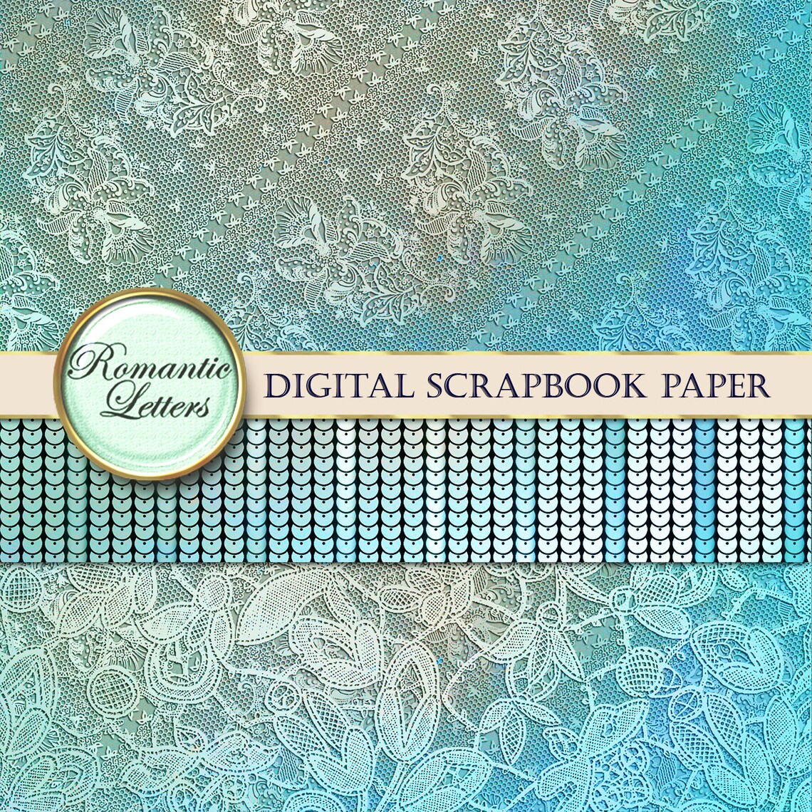 Vintage digital paper pack vintage scrapbook album paper | Etsy