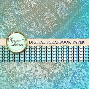 Vintage Digital Paper Pack Vintage Scrapbook Album Paper Shabby Chic ...