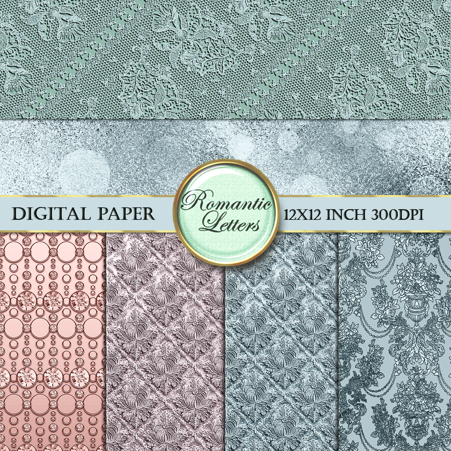 Digital Wedding Scrapbook Album Paper Background Printable | Etsy