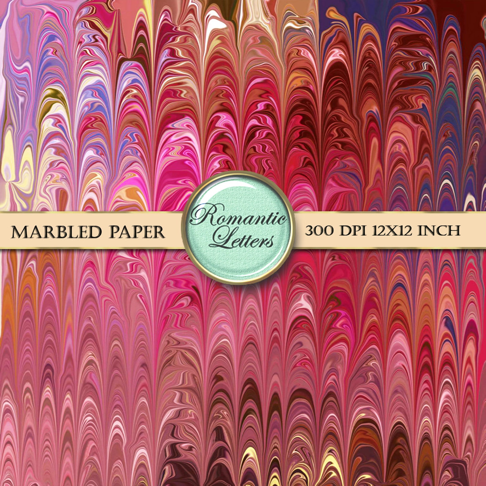 Marbled Digital scrapbook paper pack Red digital papers | Etsy