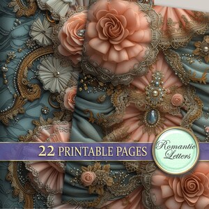 Digital Printable Scrapbook Paper Pack Silk Fabric Texture Lace ...