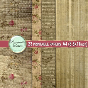 Digital Printable Scrapbook Paper Pack Journal Pages Backgrounds ...