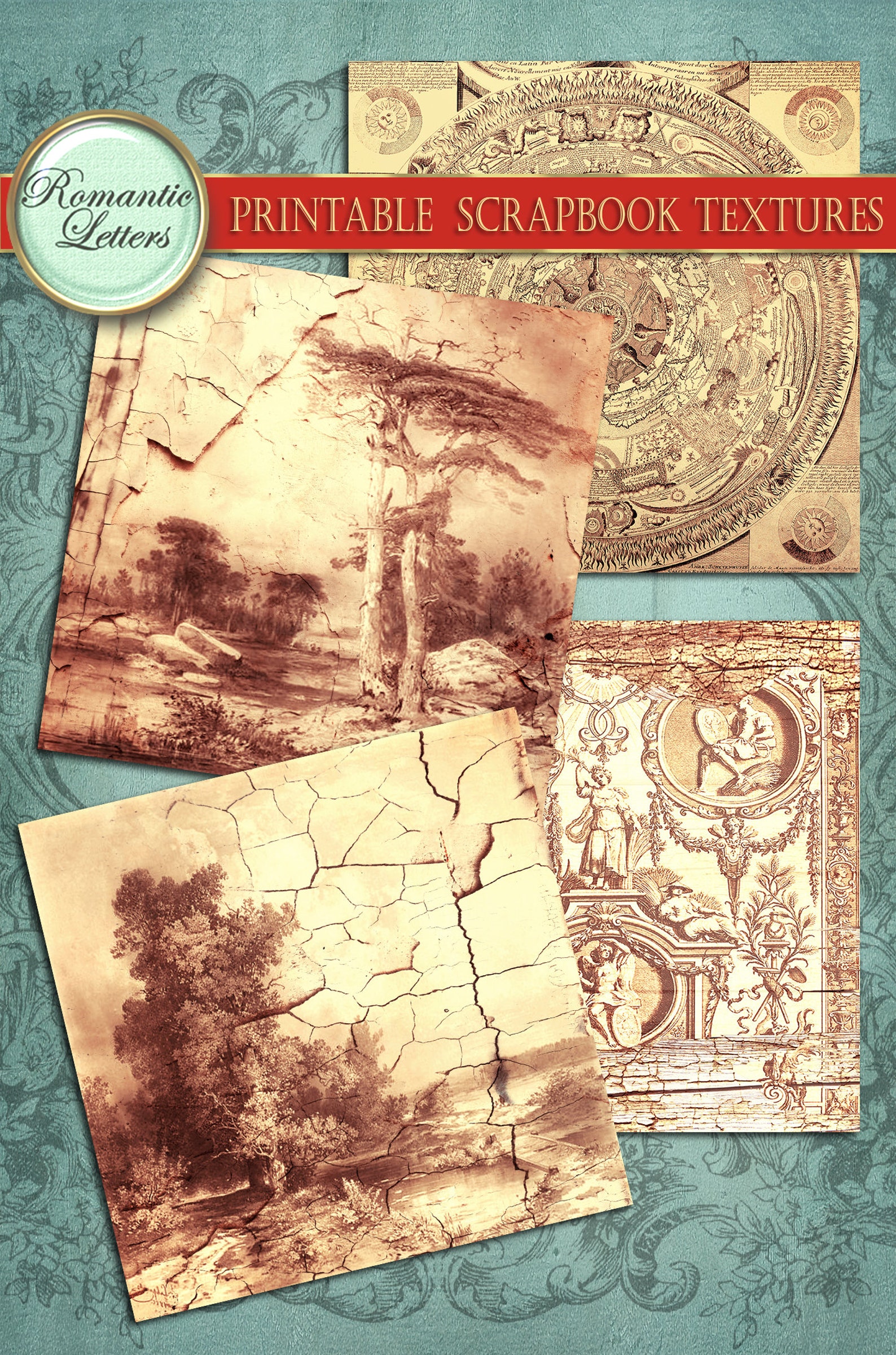 Old Paper Digital Scrapbook Paper Pack Digital Scrapbook Album - Etsy