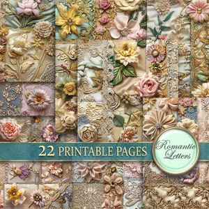 Digital Printable Scrapbook Paper Pack Junk Journal Paper Patchwork ...