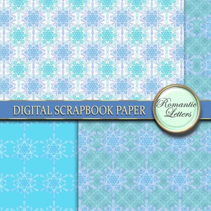 Digital Scrapbook Paper Winter Printable Frozen Winter Wedding Snow ...