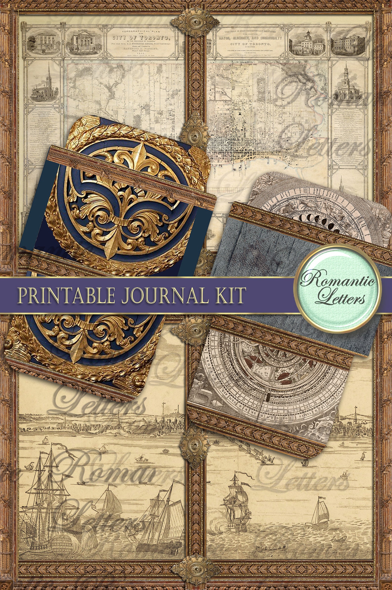 Printable Travel Journal Kit Digital Scrapbooking Printable | Etsy