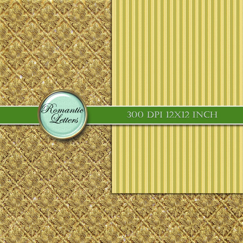 Damask Digital Paper Pack Digital Scrapbook Paper Digital Vintage ...