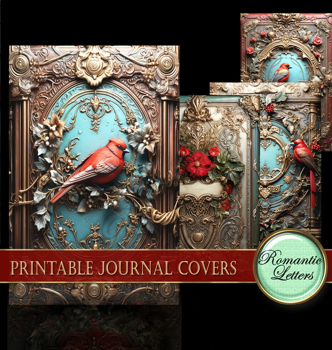 Printable Christmas Journal Covers Digital Scrapbooking Paper Printable ...