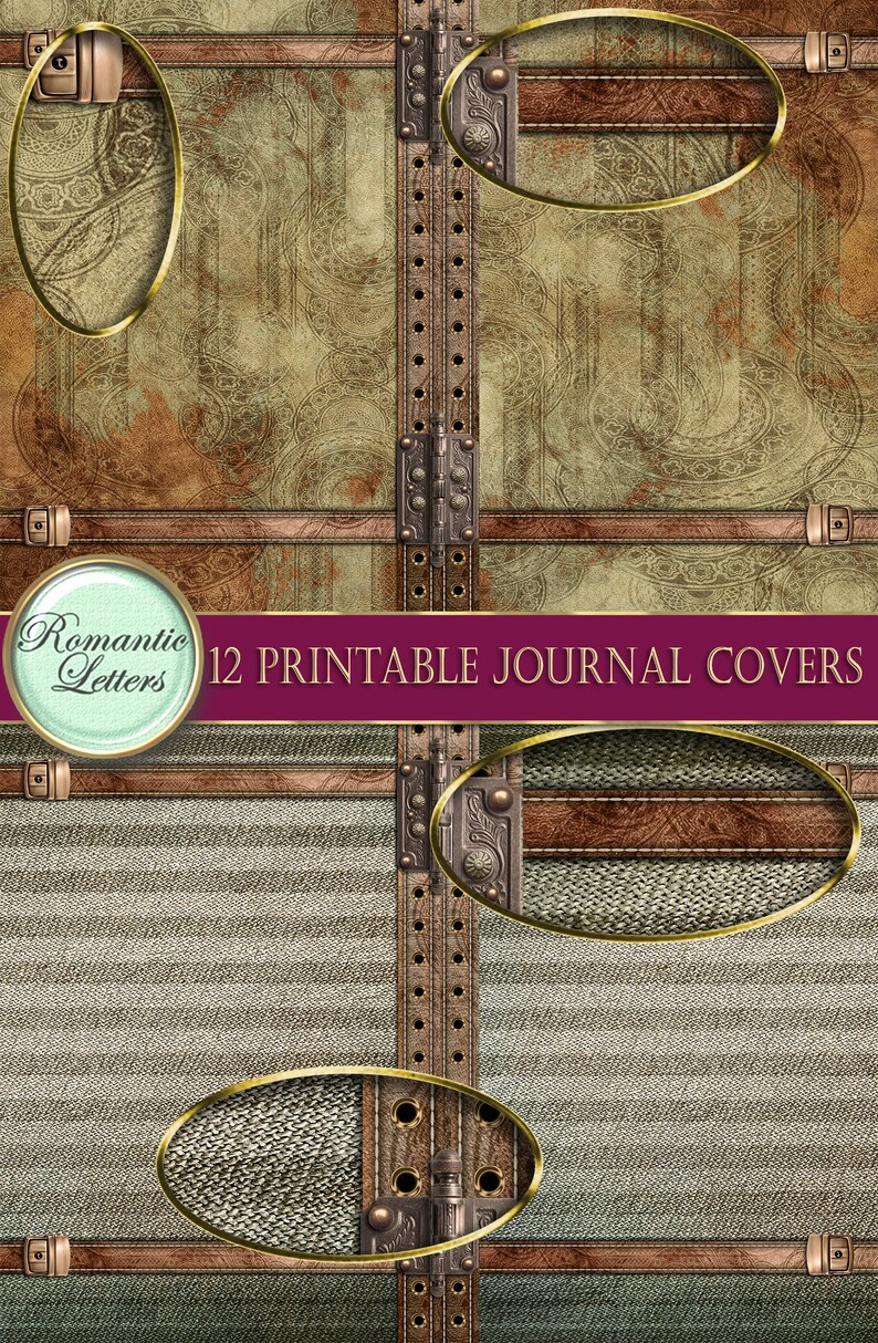 Printable Junk Journal Covers Kit Digital Scrapbook Cover Digital Craft ...