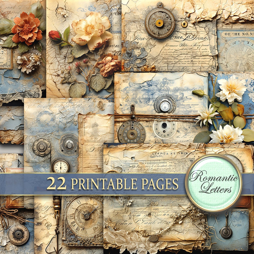 Digital Paper Pack Scrapbook Background Paper Digital Printable Journal ...